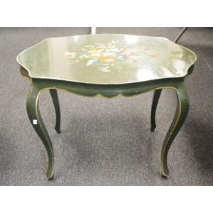 Italian Hand-Painted Floral Occasional Table (64x43 cm) - Tables - Wine ...