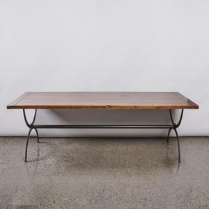 Wrought Iron Base Oak Dining Table - Tables - Dining & Other Large ...
