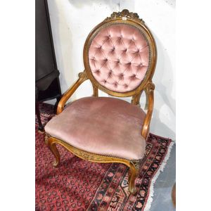 Pink Velvet Victorian Side Chair - Seating - Singles/Pairs/Threes of ...