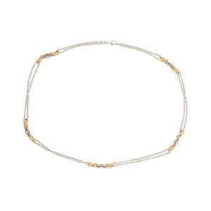 Two-tone gold chain with faceted links - Necklace/Chain - Jewellery