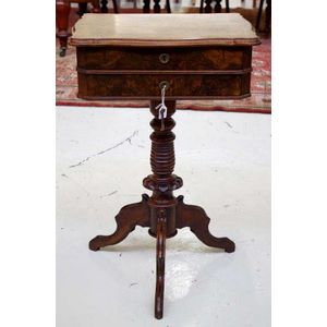 Walnut Work Table with Multi-Compartment Storage and Drawer - Tables ...