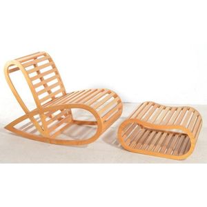 David Trubridge's Ruth Rocker and Footstool - New Zealand - Furniture ...