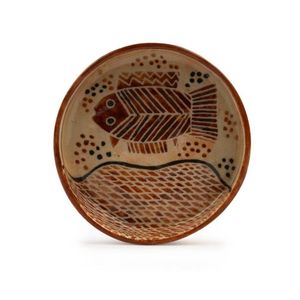 Aboriginal Fish Pottery Dish by Carl Cooper - Cooper, Carl - Ceramics
