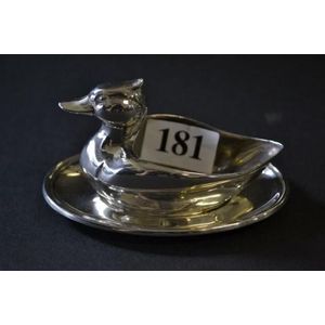 800 Silver Duck Salt - Condiment & Cruet Sets - Silver