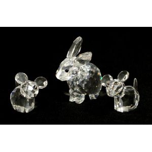 Swarovski Crystal Animal Figurines Set - European - Glass
