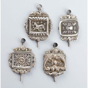 Dutch Silver Watch Keys with Filigree Decoration (4) - Zother - Jewellery