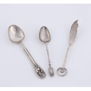 Australian Sterling Silver Spoons & Pate Knife Set - Flatware/Cutlery ...