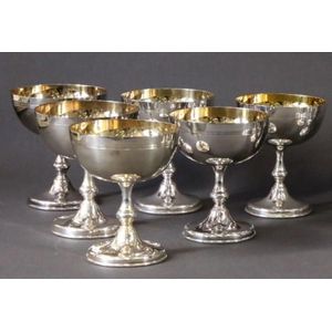 Saunders Sterling Silver Champagne Goblets (Set of 6) - Mugs, Cups ...