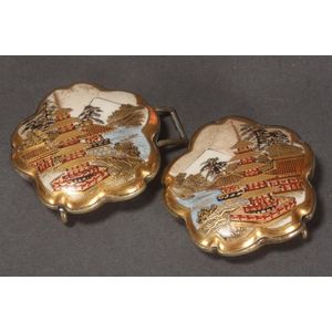 Vintage Satsuma (Japan) belt buckles - price guide and values