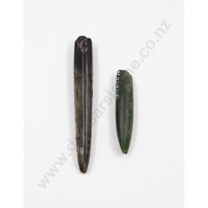 Broken Pounamu Whao Chisels - 8cm and 5cm - New Zealand Maori - Tribal