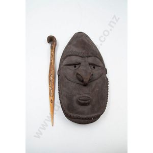 Ramu Mask and Cassowary Dagger - New Guinean - Tribal