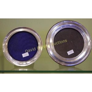 Antique Sterling Silver Round Photo Frames (Set of 2) - Photography ...