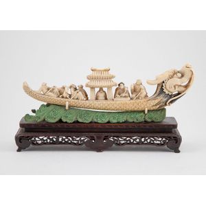Carved Chinese ivory boats - price guide and values