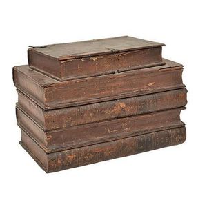 Leather Book Tea Caddy with Hidden Lock - Tea Caddies - Precious Objects