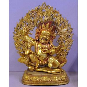 Gilt Bronze Yama Statue, 45 cm Height - Bronze - Oriental