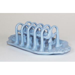 1840 Copeland Blue Glaze Toast Rack, 20cm - Spode/Copeland - Ceramics
