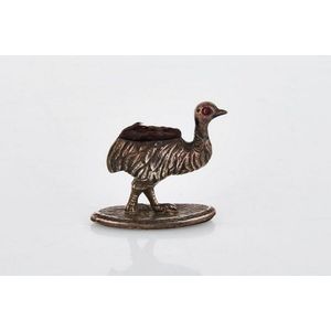 Sterling Silver Emu Pin Cushion with Ruby Eyes - Sewing - Zother ...