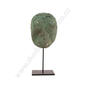 11th Century Liao Dynasty Copper Alloy Funerary Mask - Bronze - Oriental