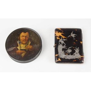 Tortoise Shell Cigarette Case and Georgian Snuff Box - Smoking ...