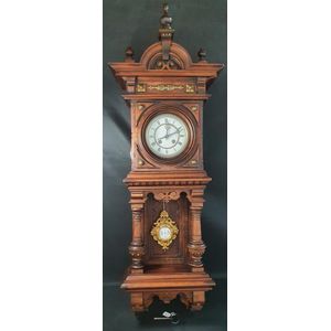German Architectural Wall Clock with Dome Pediment - Clocks - Wall ...