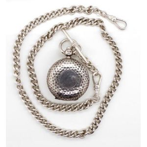 Sterling Silver Sovereign Case and Fob Chain Set - Necklace/Chain ...