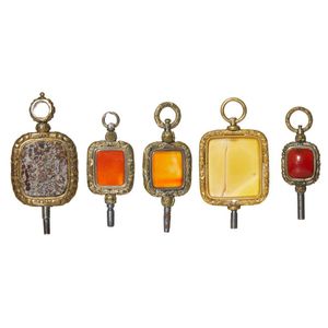 Hardstone Watch Key Fob Collection, English 1800 - Zother - Jewellery