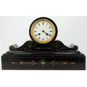 Australian Engraved Marble Clock, 40cm Length - Clocks - Marble & Slate ...