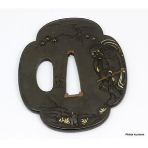 Bronze Tsuba: Ancient Japanese Hand Guard for Samurai Swords - Zother ...
