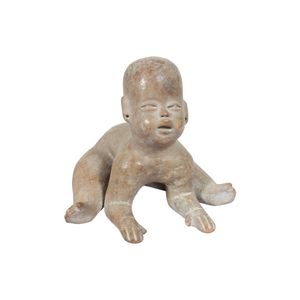 Mexican Olmec-Inspired Pottery Baby Figure - Zother - Antiquities