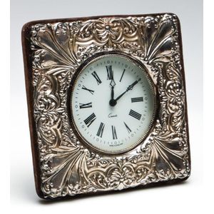 London Hallmarked Sterling Silver Desk Clock, 1991 - Writing - Desk ...