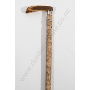 Vintage carved wooden Maori tokotoko (walking sticks) - price guide and ...