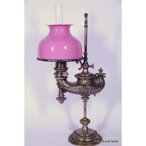 Early 19th century Argand oil lamps, burner invented in 1780 by Aime ...