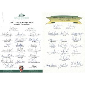 Vintage Australian cricket team sheets - price guide and values