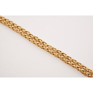 18ct Yellow Gold Interwoven Bracelet with Box Clasp - Bracelets/Bangles ...
