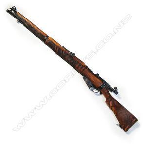Carved Maori Design Lee Enfield Rifle by Rangi Redman - New Zealand ...