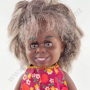 Vinyl Aboriginal Doll in Printed Cotton Dress, 34 cm Tall - Zother ...