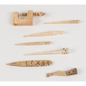 19th Century Whaling Implements and Bodkins - Whalebone worked objects ...