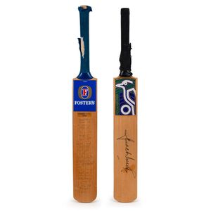 Dual Signed Cricket Bats: Warne & 1994 Surrey Team Autographs ...