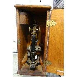 Antique Microscope in Original Case - Optical - Microscopes - Industry ...