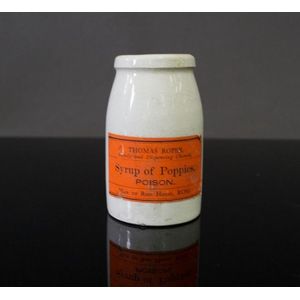 Antique Opium Jar with Original Label - Pharmacy Items - Industry ...