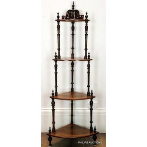 Edwardian Mahogany Corner Whatnot with Fretwork Gallery - Whatnots ...