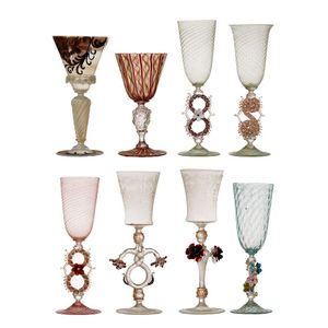 Assorted Venetian Glass Stemware Collection (8) - Venetian / Murano - Glass