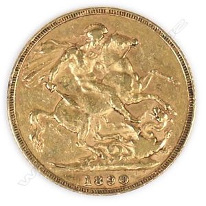 1890 British Mint Full Sovereign Gold Coin - Coins - Numismatics ...