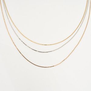 14ct Tri-Colour Snake Link Necklace - 38cm Length - Necklace/Chain ...