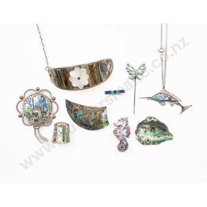 Assorted Silver and Paua Jewelry Collection - Pendants/Lockets - Jewellery