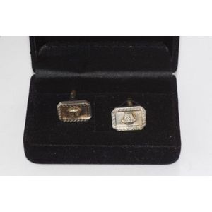Silver Versace Cufflinks in Box - Cufflinks & Studs - Jewellery