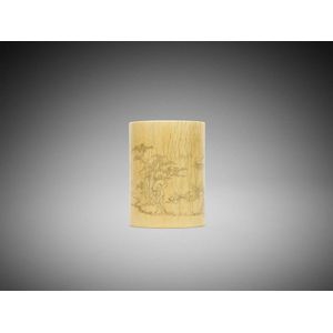 Chinese scholar's carved ivory brush pots - price guide and values