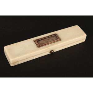 Victorian Hair-Inlaid Ivory Toothpick Box - Toothpicks and toothpick ...