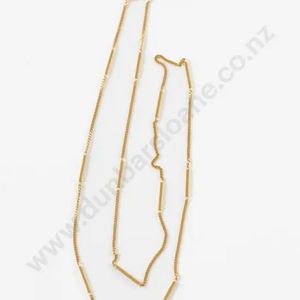 18ct Gold Rail and Curb Link Chain, 50cm, 3.5gms - Necklace/Chain ...