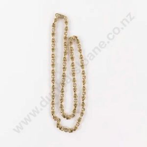 9ct Mixed Fancy Curb Link Neck Chain, 52cm, Approx. 33g - Necklace ...